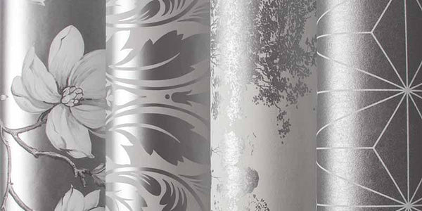 Adawall Wallcoverings Silver Color Wallpaper – Adawall -Houston ...