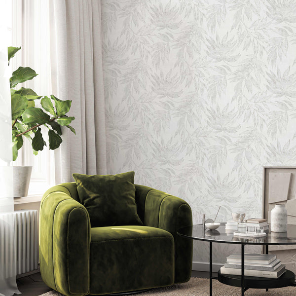 Adawall Wallpaper Store in Houston Cream Embossed Wallpaper With Floral ...