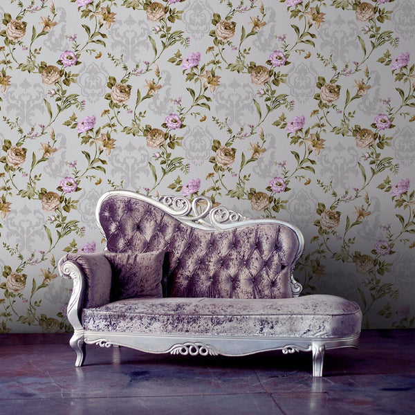 Adawall Wallpaper Store in Houston Light Purple Timeless Floral ...
